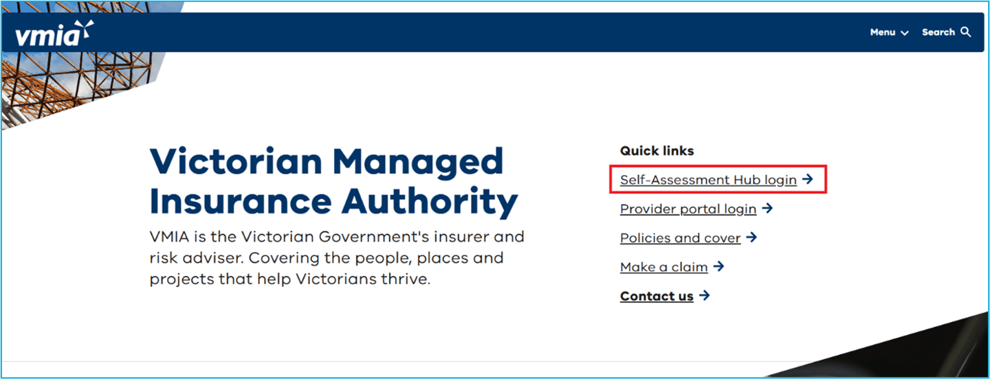 Self-Assessment Hub user guide | vmia.vic.gov.au